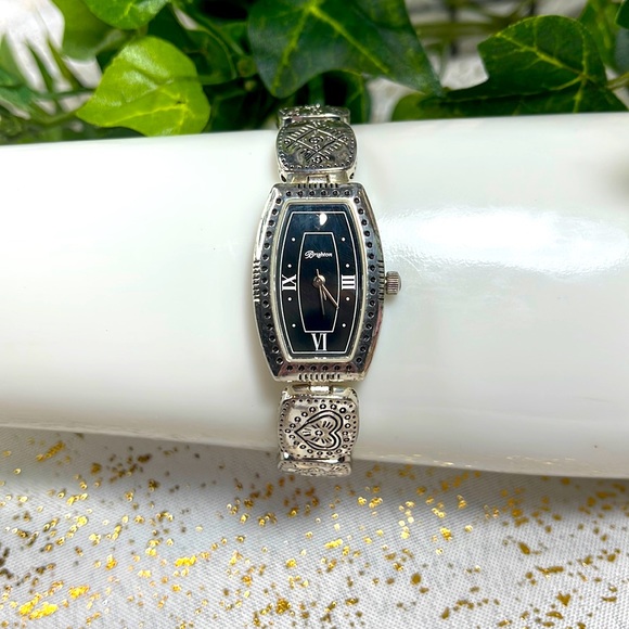 Brighton | Accessories | Brighton Collectibles Watch Brea Silver Hearts ...